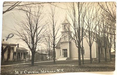Antique RPPC Postcard M.E. Church, Marilla, New York A3 | eBay