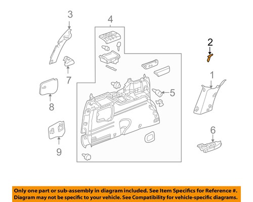 GM OEM Side Panel-Lock Pillar Trim Clip 10408480 | eBay