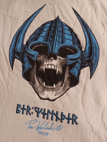 Vtg 80's Powell Peralta Per Welinder Nordic Skull Skateboard T Shirt ...