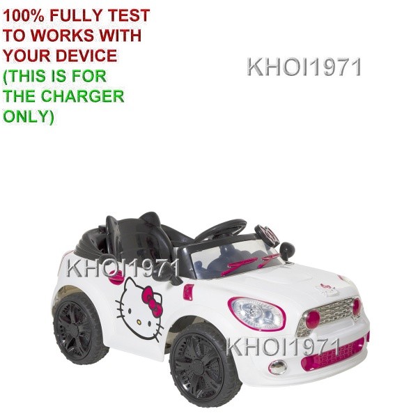 WALL charger AC adapter WHITE 8801 65 Dynacraft Hello Kitty Coupe ride ...