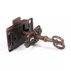 For Cabinet Doors Antique Bronze Lock Set Curio Cabinet Lock Easy ...
