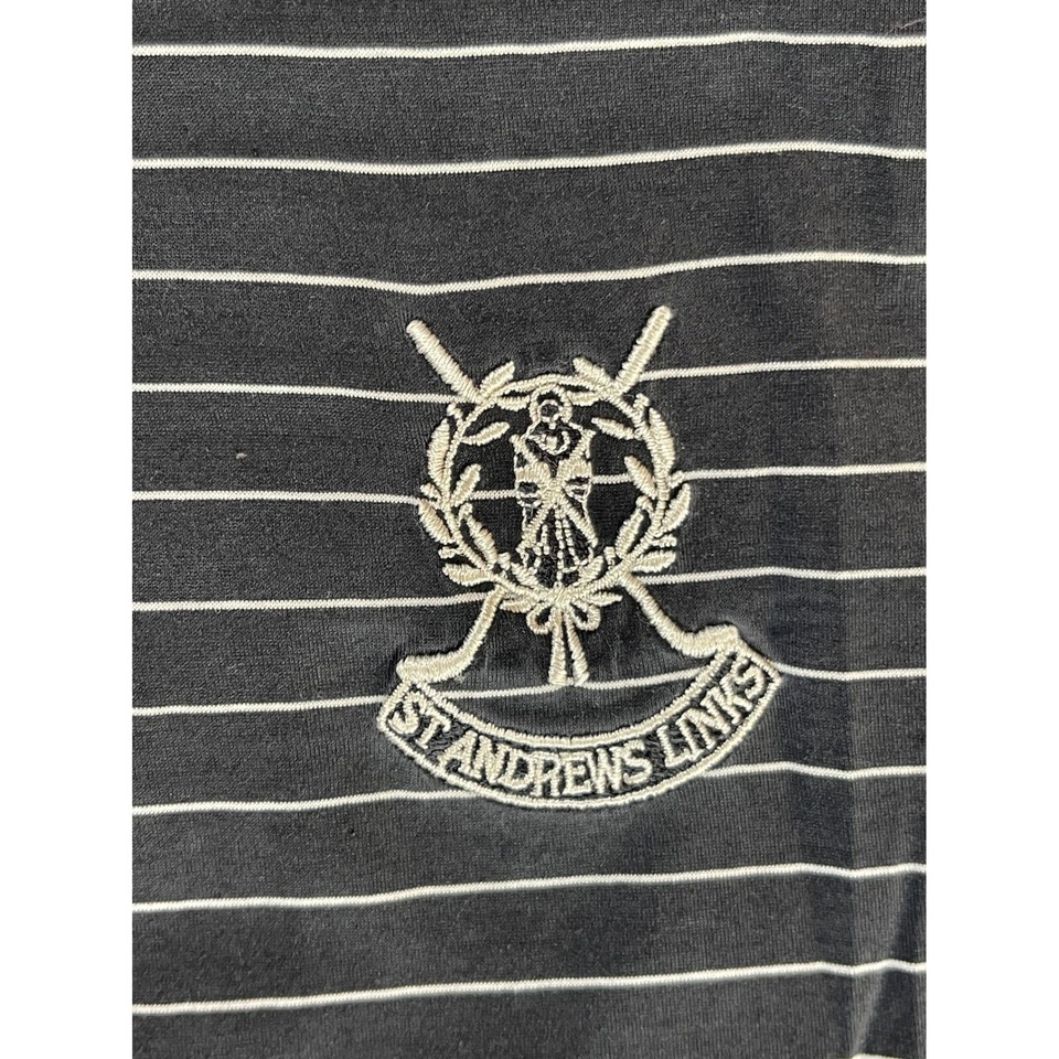 Marbas St Andrews Links Golf Polo Shirt Striped Short Sleeve Made in ...