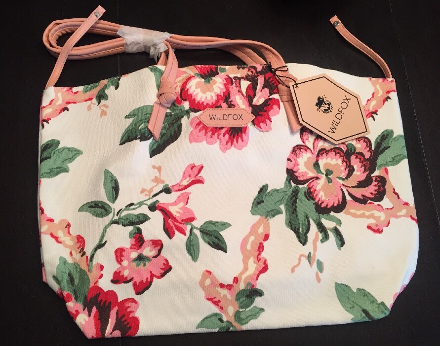 WILDFOX Large Floral Canvas Tote Bag | eBay