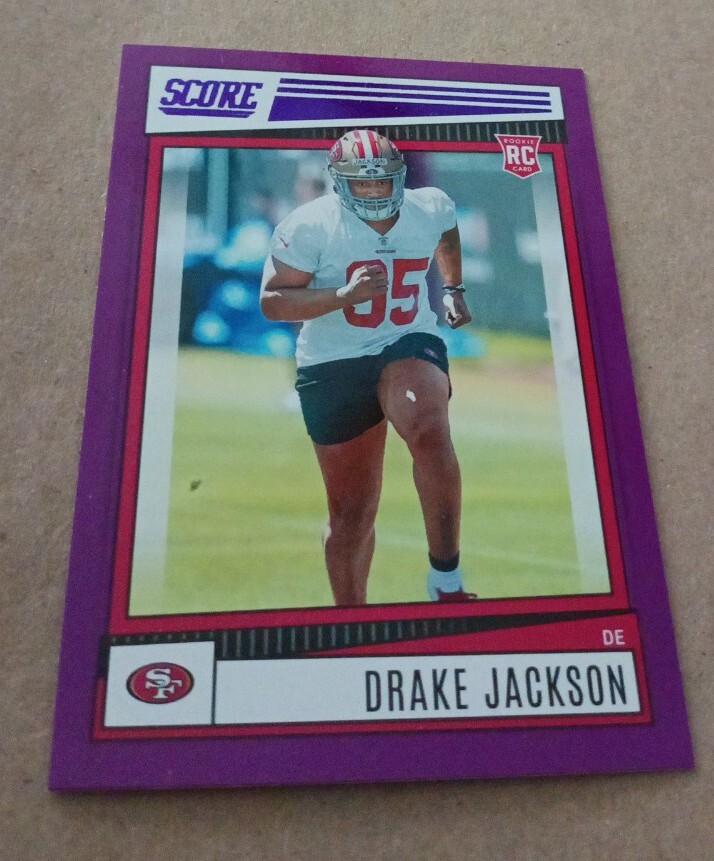 2022 Score Drake Jackson RC #316, Purple Parallel San Francisco 49ers ...