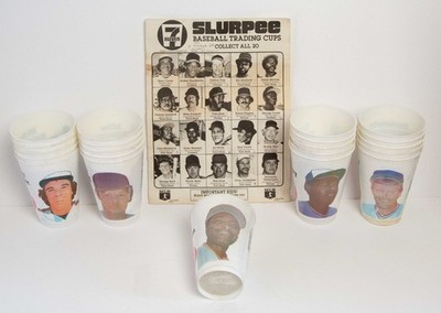 1982 7-Eleven Slurpee Cups Baseball Complete Set + Checklist (lot of 20 ...