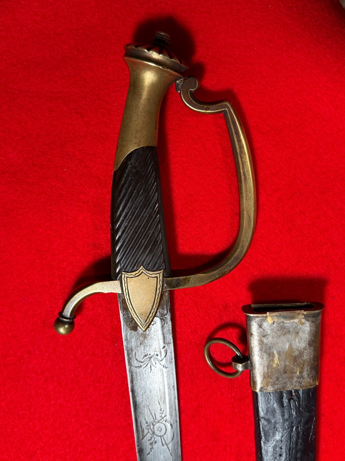 ANTIQUE Napoleonic French Cavalry Officer's Sabre Engraved Blade,First ...