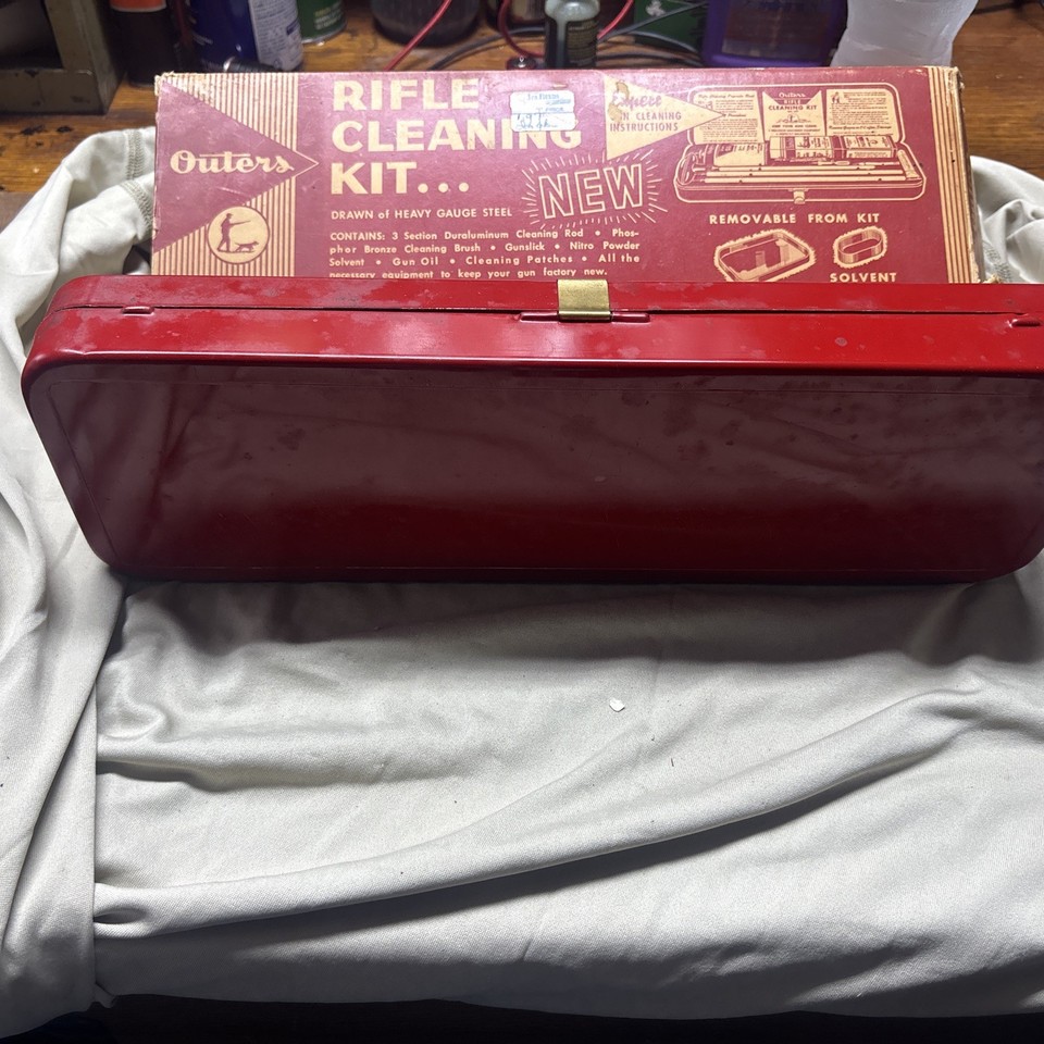 Cool VTG Outers Gunslick No. 477 Rifle Cleaning Kit 30 Cal Hunting ...