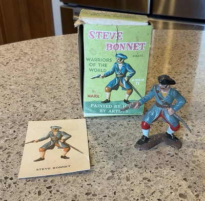 Vtg 1960s Warriors of the World Marx STEVE BONNET Pirate 2.5" Figurine ...