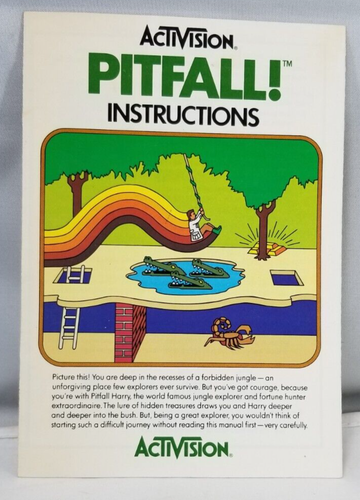 Vintage Activision Pitfall Game Program Instructions Booklet 1982 | eBay