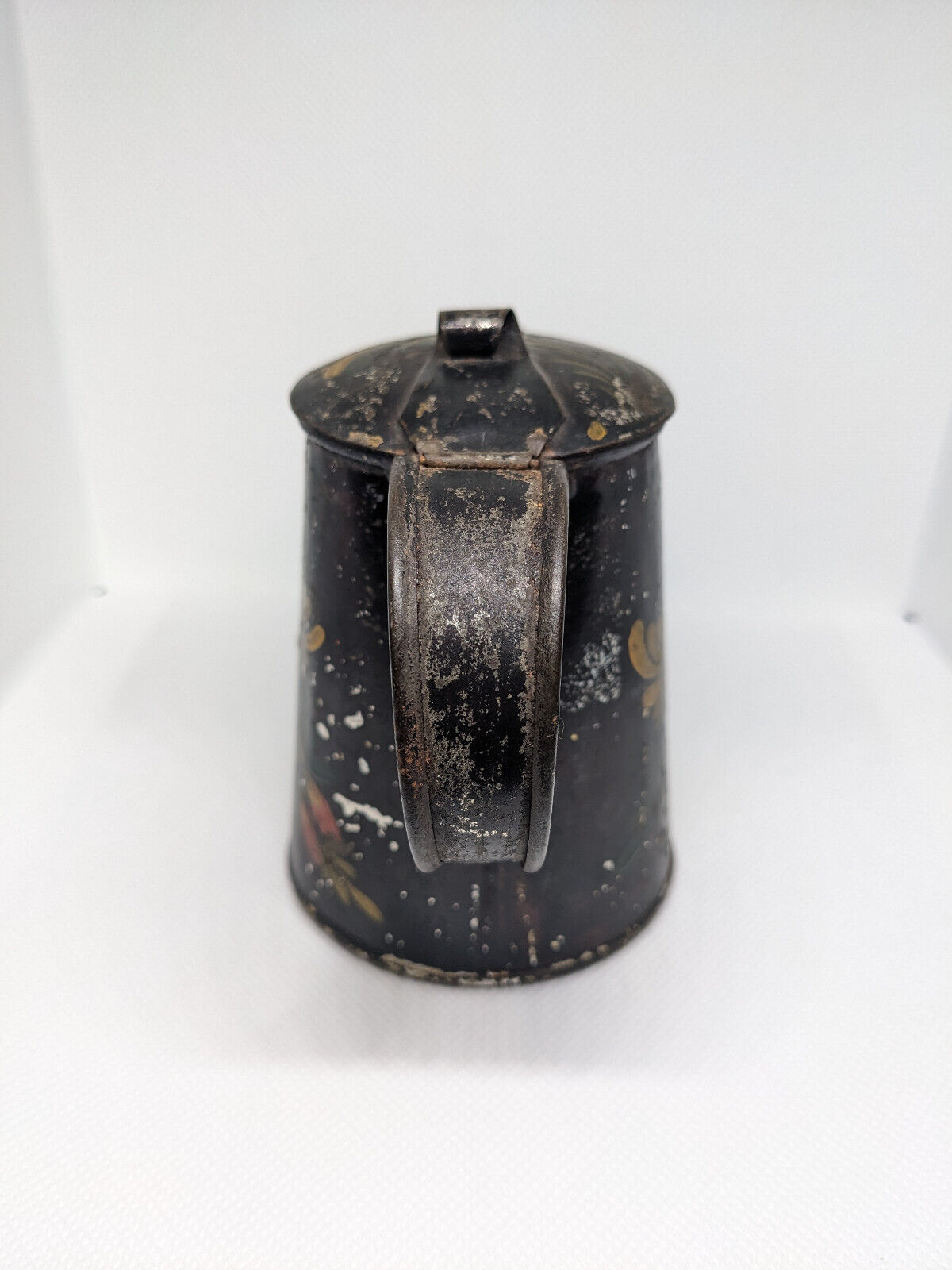 Antique Possible 1830s Oliver Filley Tin Toleware Tinware Syrup Pitcher ...