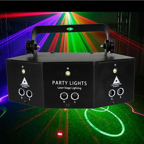 9-eye Laser Projector LED RGB DMX Strobe Stage Light DJ Disco Party ...