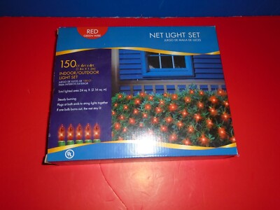 Box of 150 Red Net Light Set 6 Feet by 4 Feet NEW | eBay