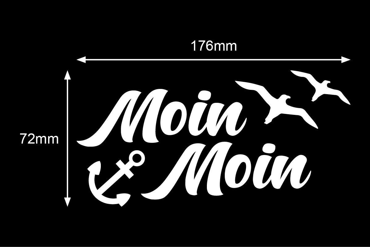 Auto Aufkleber Sticker Moin Moin Nordsee Sylt Föhr Westerland ...