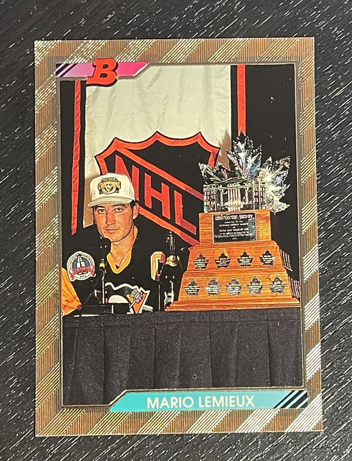1992-93 Bowman #440 Mario Lemieux Conn Smythe Trophy Winner FOIL | eBay