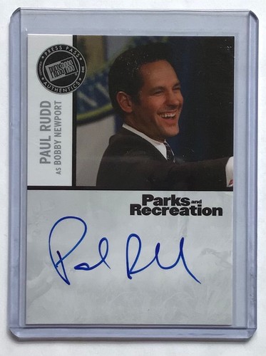Paul Rudd 2013 Press Pass Autograph Parks & Recreation on Signed Card ...