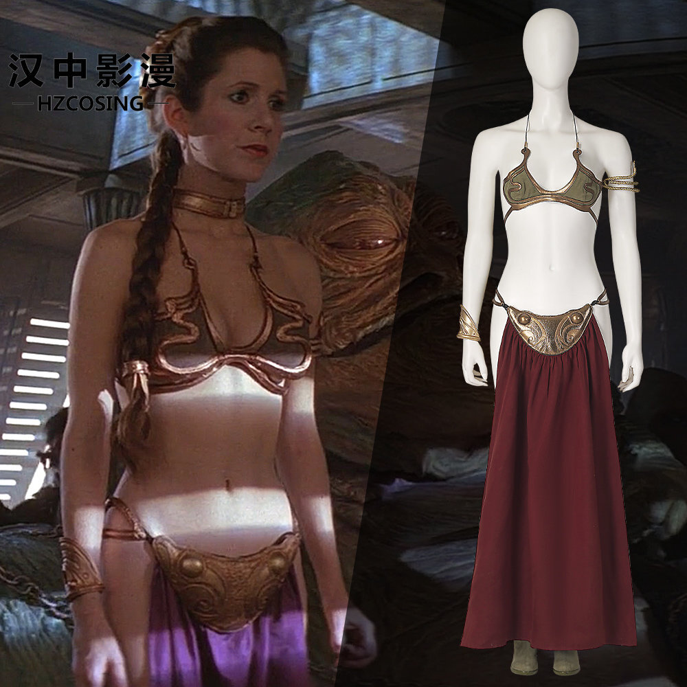 Starwars6 Leia Cosplay Custome Halloween Princess Leia Slave Custome 6219