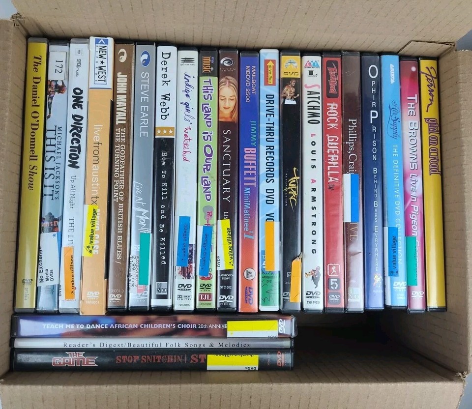 Lot Of 20+ Concert Performance DVDs Live Music Beatles 1D Tupac Beyonce ...