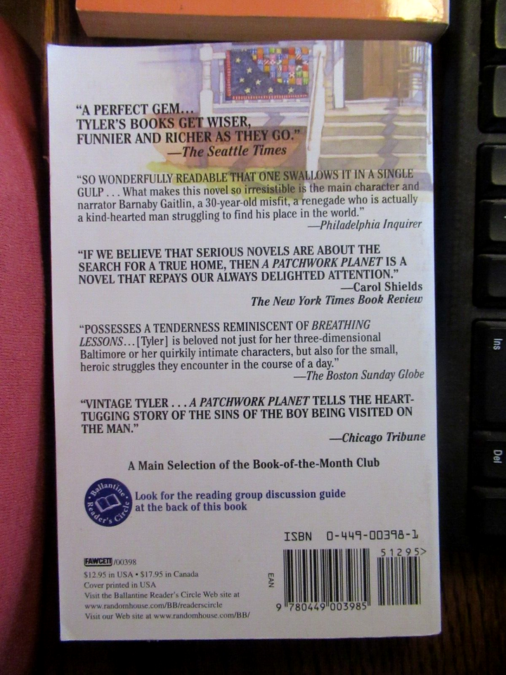 A Patchwork Planet by Anne Tyler The New York Times Bestseller 288 ...