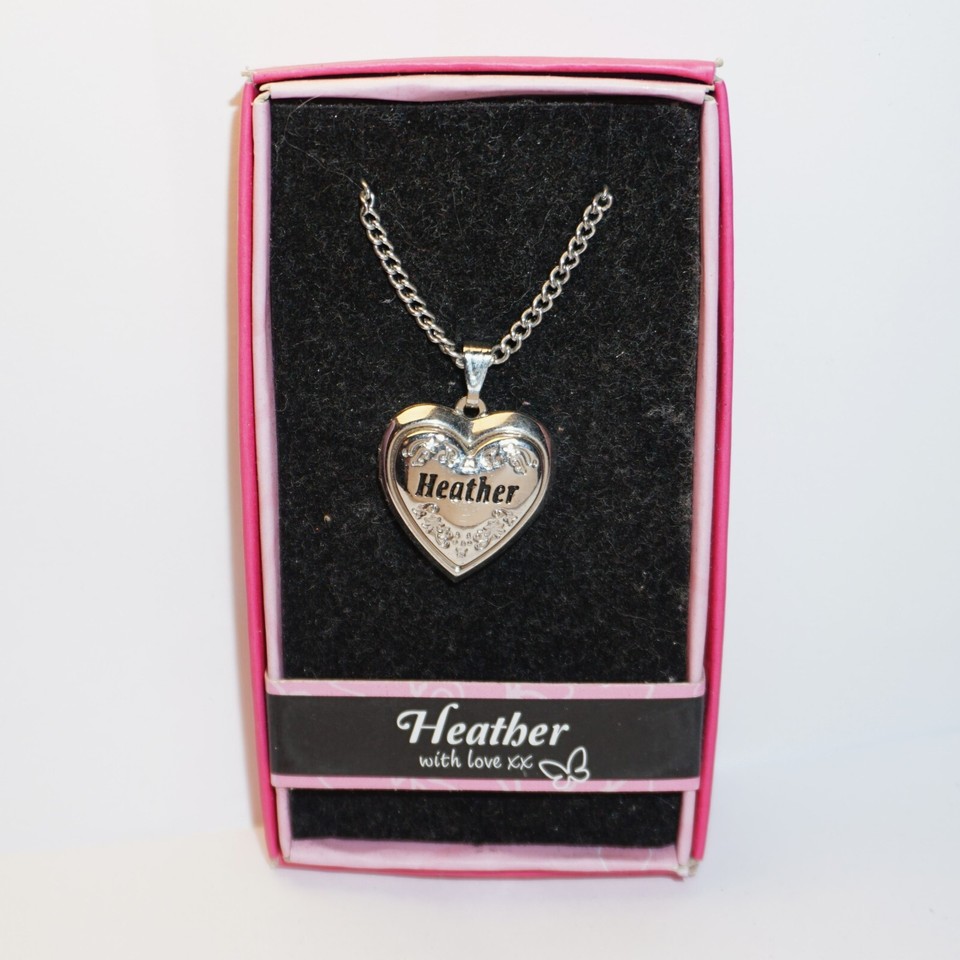 Love Locket Necklace Heart Silver Personalized Pick Name Mulberry ...