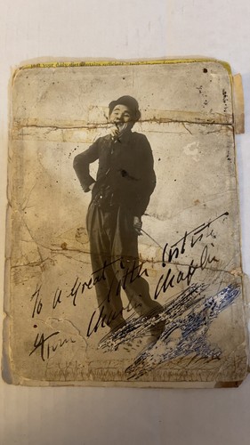 Authentic ANTIQUE VINTAGE CHARLIE CHAPLIN SIGNED CELEBRITY AUTOGRAPH ...