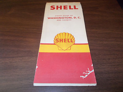 1960 Shell Washington, DC Vintage Road Map | eBay