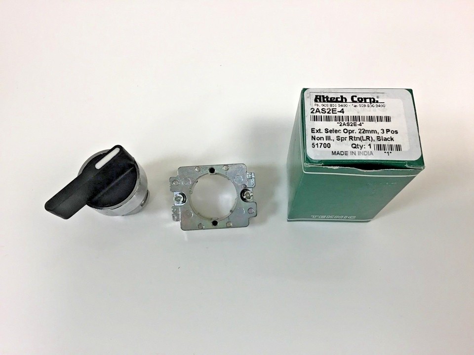 Altech Corp. 2AS2E-4 Ext. Selec Opr. 22mm, 3 Pos, Non III, Spr Rtn LR ...
