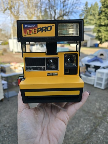 Polaroid Job Pro Vintage Instant Camera W/ Strap Yellow Black, Tested ...