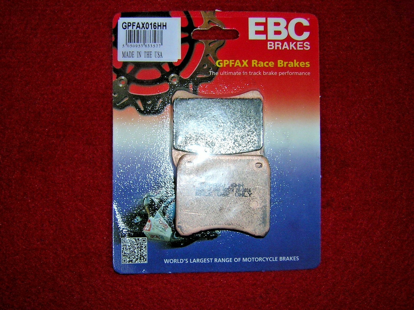 Lockheed CP2696 2 Piston Caliper EBC GPFAX016HH, Racing Brake Pads x 1 ...