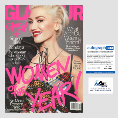 GWEN STEFANI AUTOGRAPH SIGNED GLAMOUR MAGAZINE ACOA | eBay