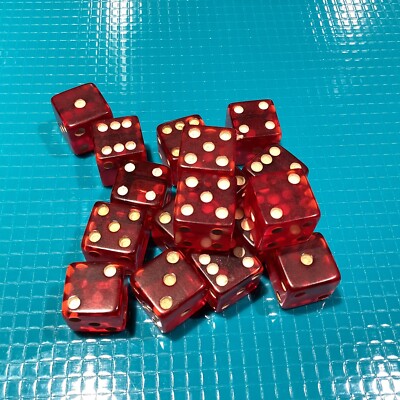 Vintage Bakelite Dice Pairs Translucent Red Very Nice Matched Sets 5/8 ...