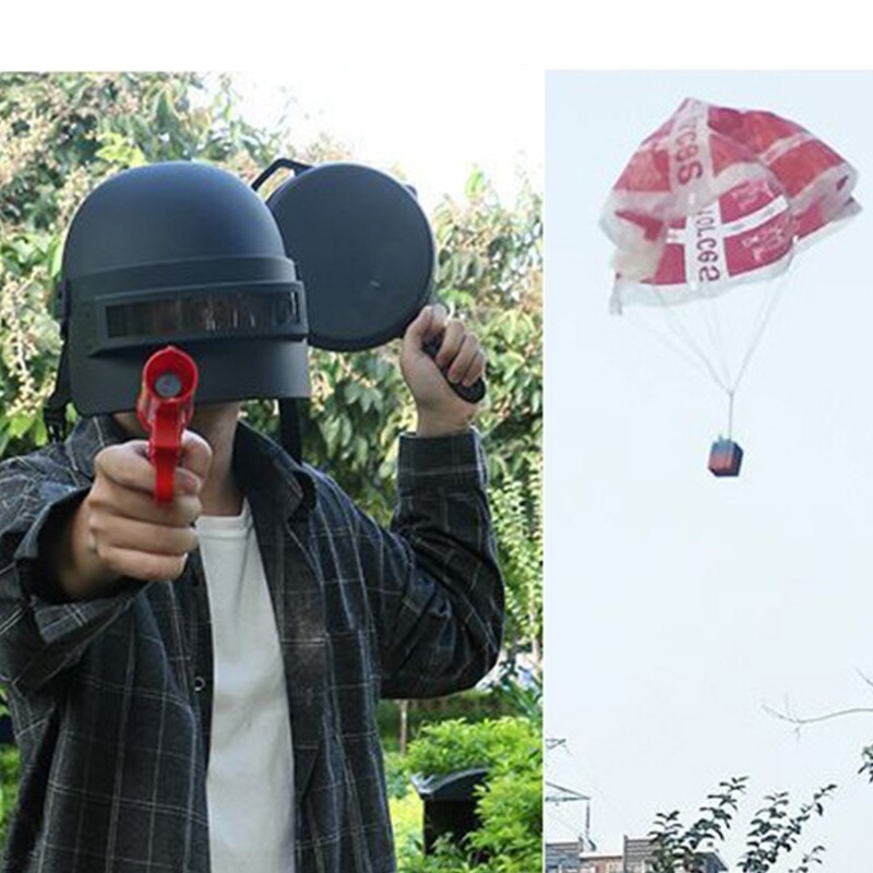 1PC Hand Throwing Parachute Guns Portable Outdoor Backyard Toy Anti ...