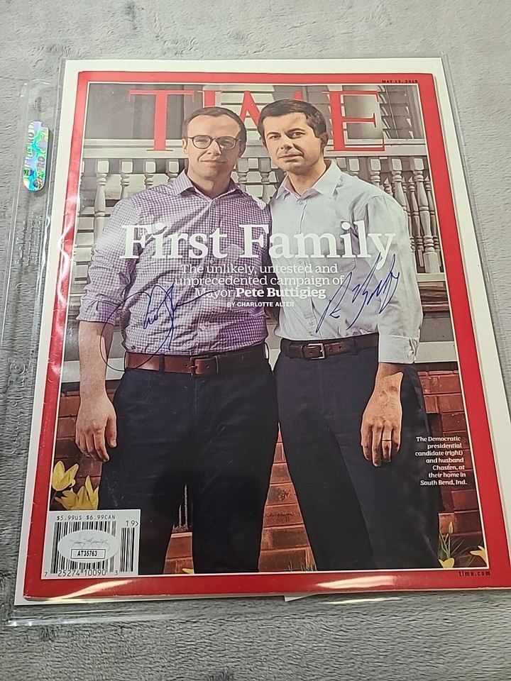Pete Buttigieg & Chasten Buttigieg Signed Time Magazine Rare JSA ...