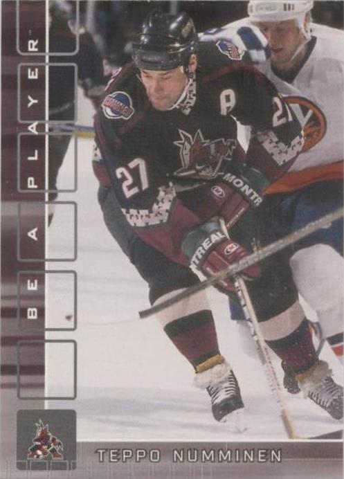 2001-02 In the Game Be A Player Memorabilia - Teppo Numminen #43 for ...