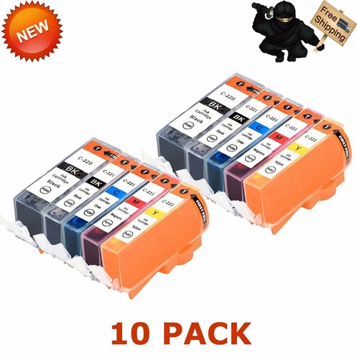 10 Pack PGI-220 CLI-221 Ink Cartridges for Canon PIXMA MP560 MP620 ...