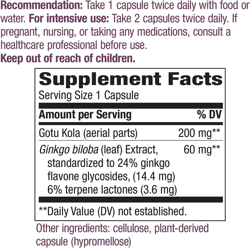 Nature's Way Ginkgold, Supports Memory and Concentration, 60 Capsules ...
