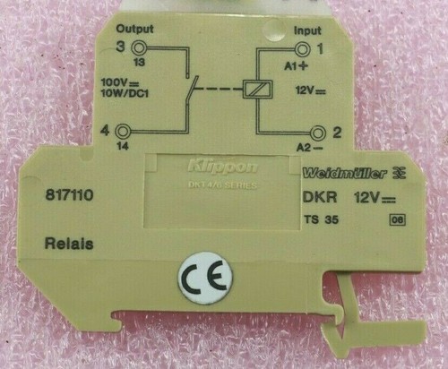 WEIDMULLER 817110 DKR 12V OPTOCOUPLER CURRENT INDICATOR TERMINAL BLOCK ...
