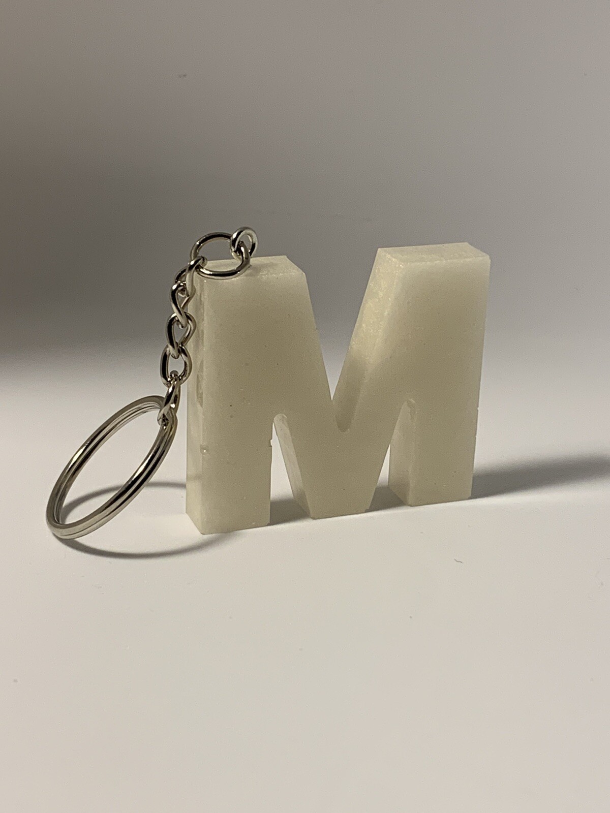 Resin Alphabet Keychain Letter M | eBay