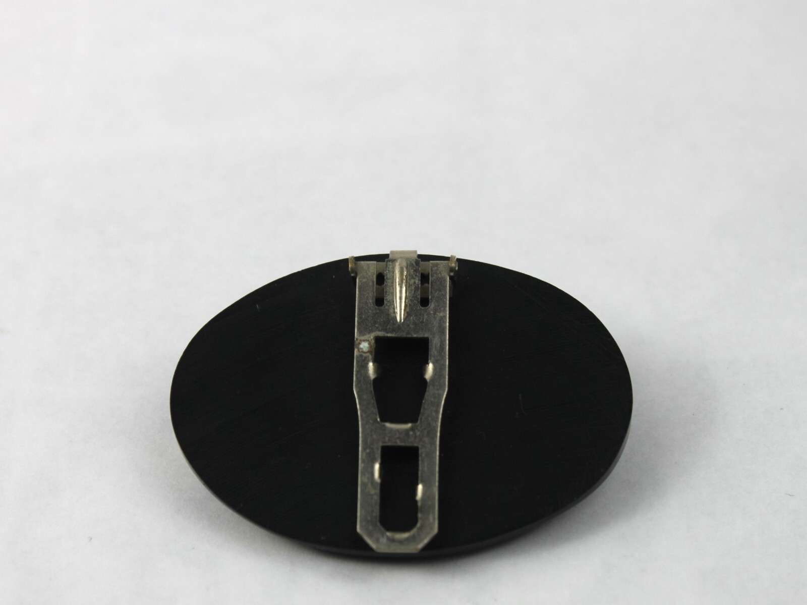 Bakelite Dress Fur Scarf Clip Two Tone Black Butterscotch Oval | eBay