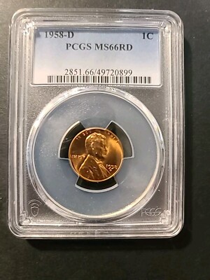 1958 D Lincoln Cent PCGS MS66RD #2 | eBay