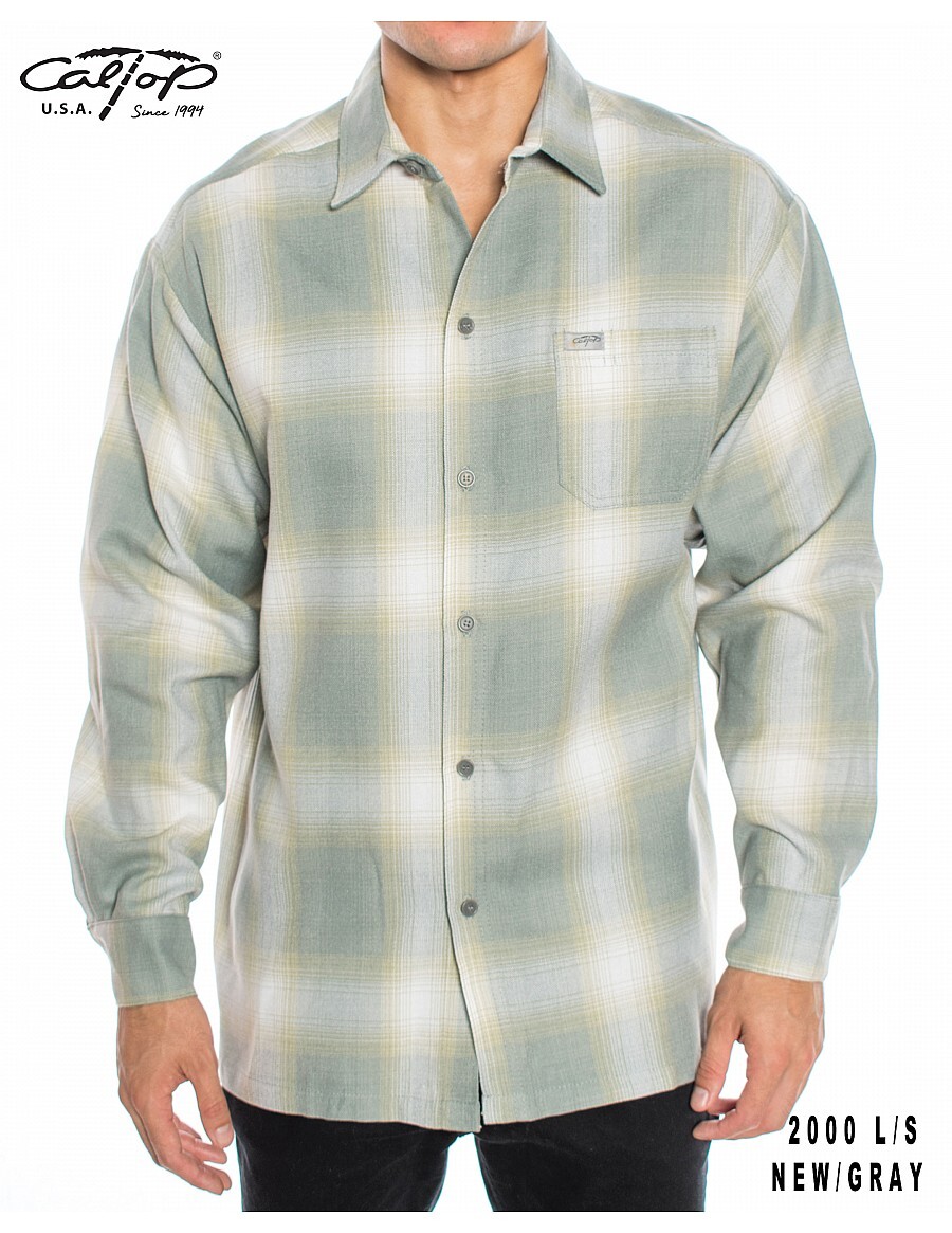 CALTOP OLD SCHOOL FLANNEL VETERANO LONGSLEEVE SHIRT PLAID SM-5X ...