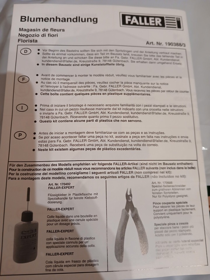 Faller wie 130342 Edeka Blumen Volk Neu | eBay.de