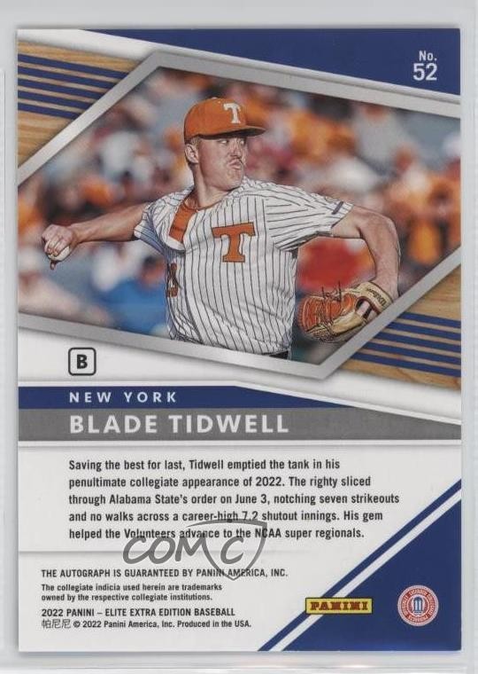 2022 Elite Extra Edition Prime Numbers B Signatures /64 Blade Tidwell ...