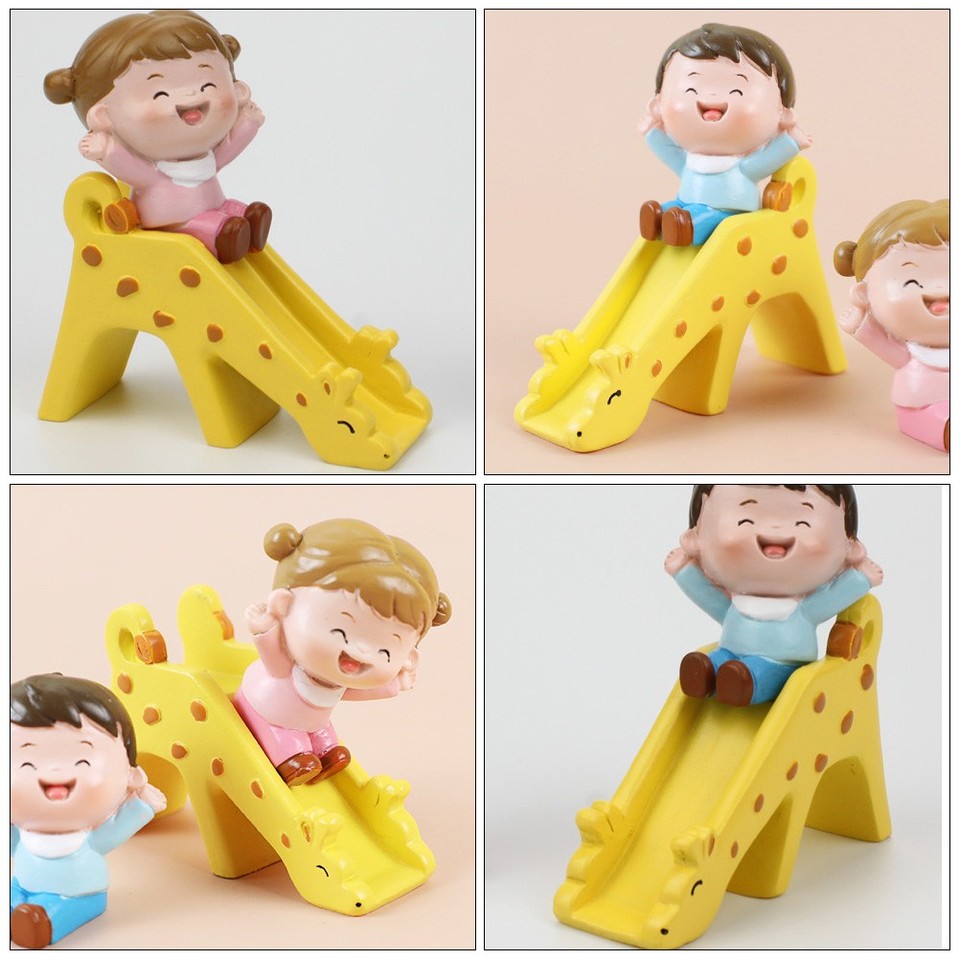 Cake Toppers Toddler Slide Resin Desktop Decoration Bedroom Ornament ...