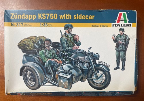 Zündapp KS750 w/Sidecar & 3 Figs Italeri 1/35 Scale Unassembled Plastic ...
