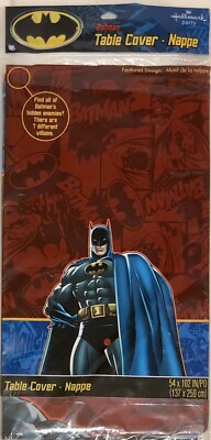Batman Heroes and Villains Plastic Table Cover by Hallmark Party 54” x ...