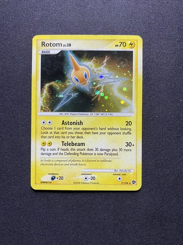 Rotom Holo Rare Great Encounters Set - 7/106 Pokemon Card [D&P 2008] | eBay