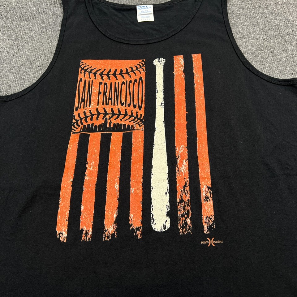 Port & Company San Francisco Giants MLB Tank Top Adult Large Black ...