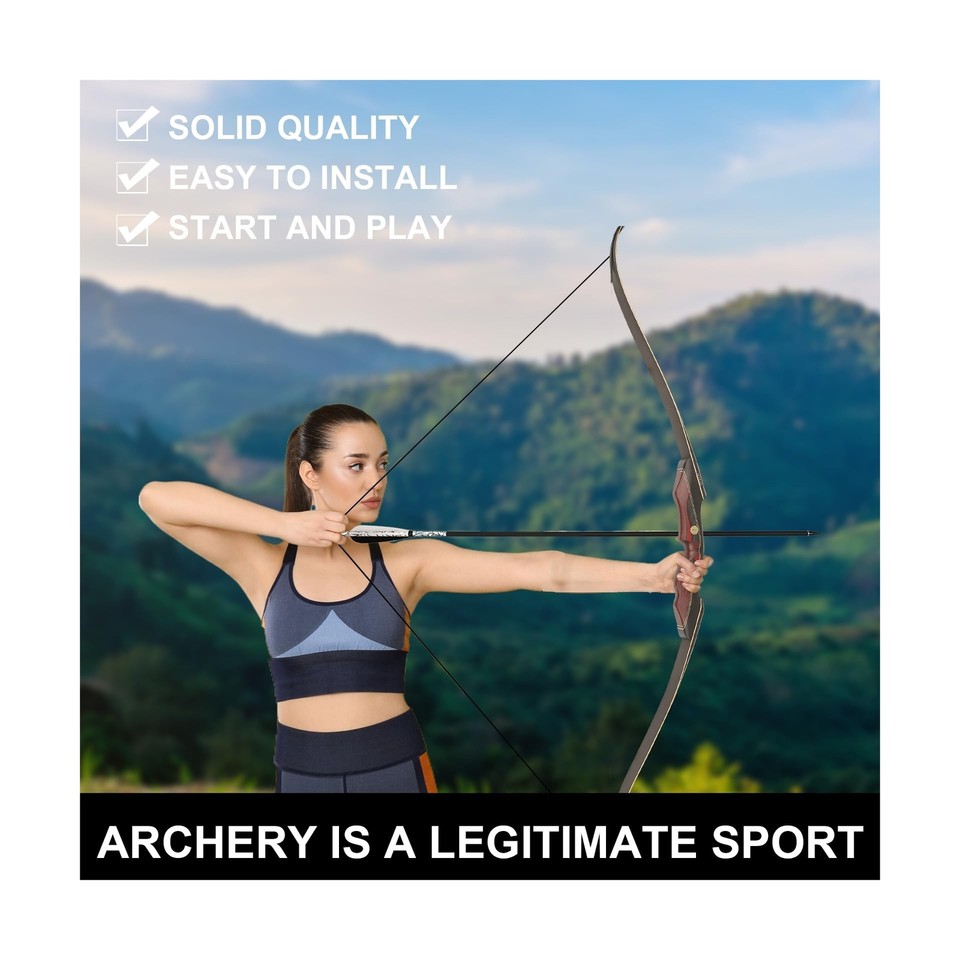 PMZ Recurve Bow Set, Professional Aldults Archery Hunting Bow Kit, 60 ...