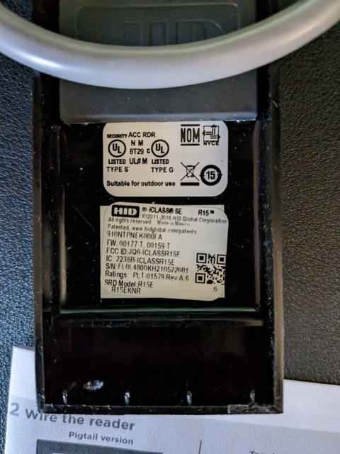 HID iCLASS SE R15 Mullion Reader 910NTPNEK000FA - Black for sale online ...