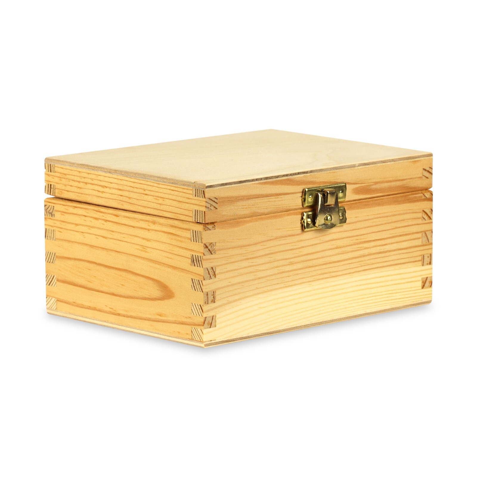 Wooden Plain Gift Boxes Chests Storage with Lid And Locking Clasp/ FREE ...